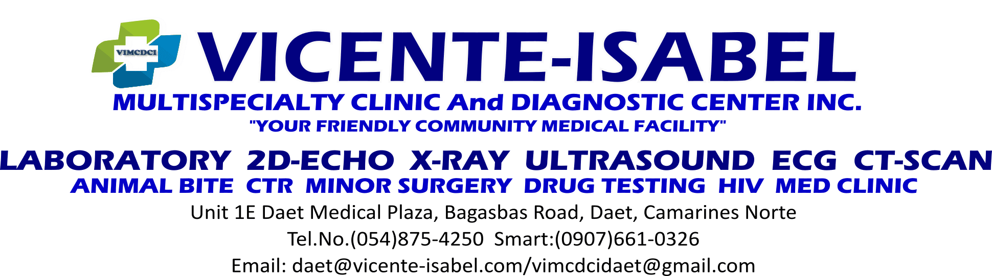 VIMCDCI - #1 New Friendly Community Medical Facility in Daet
